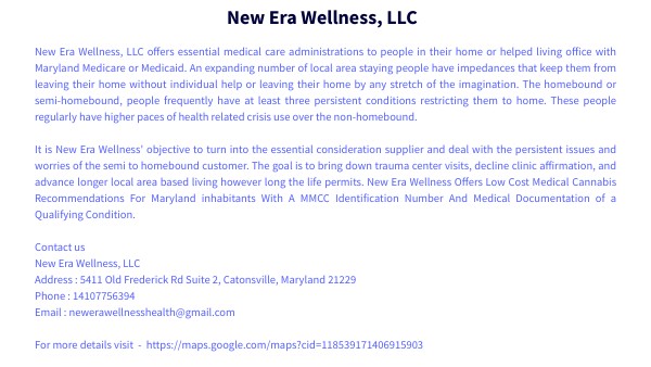 New Era Wellness, LLC | Genially