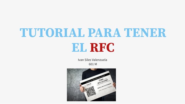 PRESENTACIÓN RFC PERSONA FISICA