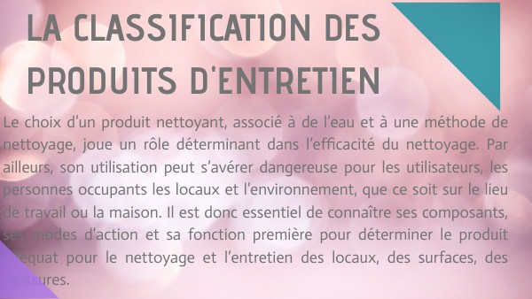 ccp1 la classification des produits d'entretien | Genially