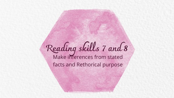 Reading skills 7 and 8