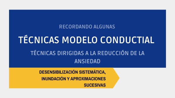 TÉCNICAS CONDUCTUALES | Genially
