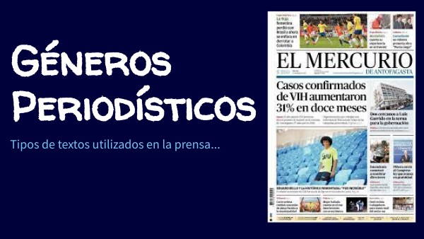 Géneros Periodísticos | Genially