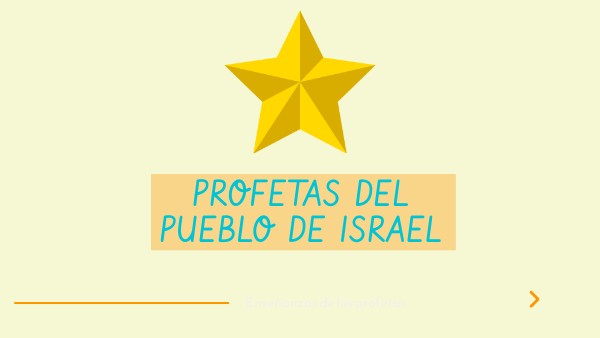PROFETAS DEL PUEBLO DE ISRAEL | Genially
