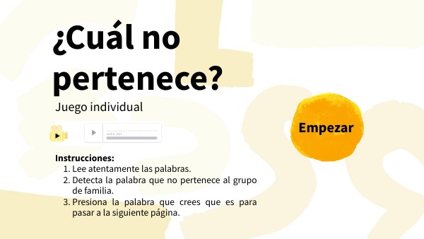 ¿Cuál no pertenece? | Genially