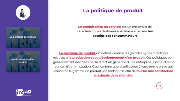 La politique de produit