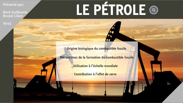 Le pétrole | Genially
