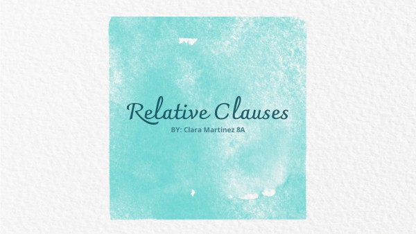 Relative Clauses