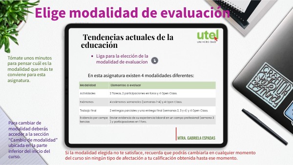 Elegir Modalidad de Evaluación | Genially