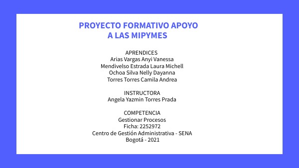 Proyecto Formativo