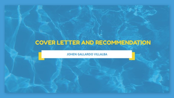 Cover Letter and Recommendation | Genially