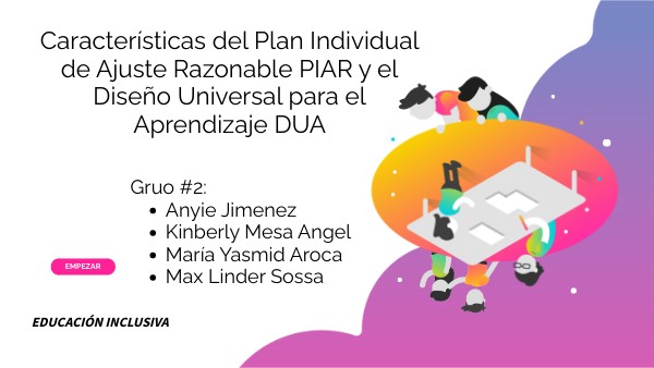 PRESENTACIÓN CARACTERISTICAS DEL PIAR Y DUA | Genially