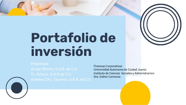 Portafolio de Inversion | Genially