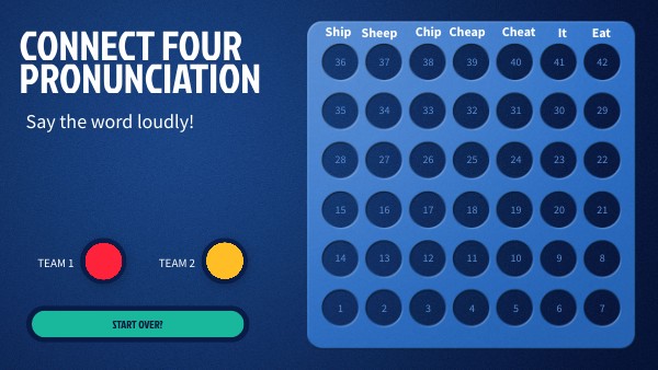 CONNECT FOUR PRONUNCIATION (SHIP V. SHEEP)