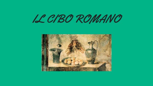 il cibo romano