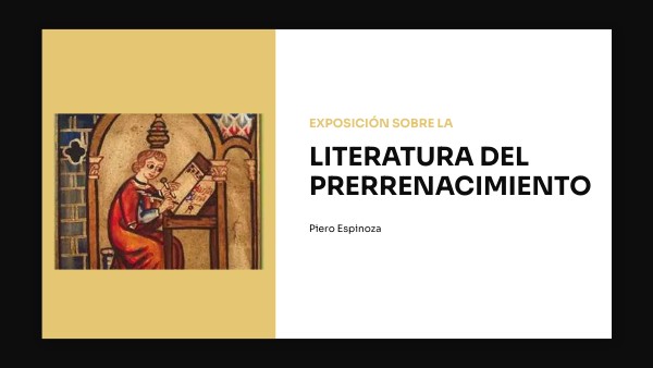 Literatura del prerrenacimiento | Genially