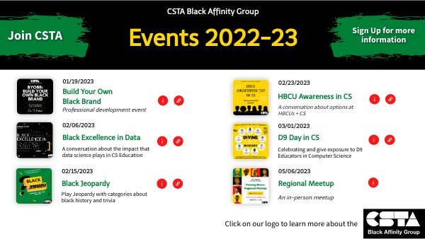 CSTA Black Affinity Group Events 22-23