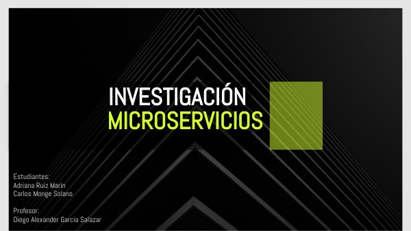 INVESTIGACION MICROSERVICIOS