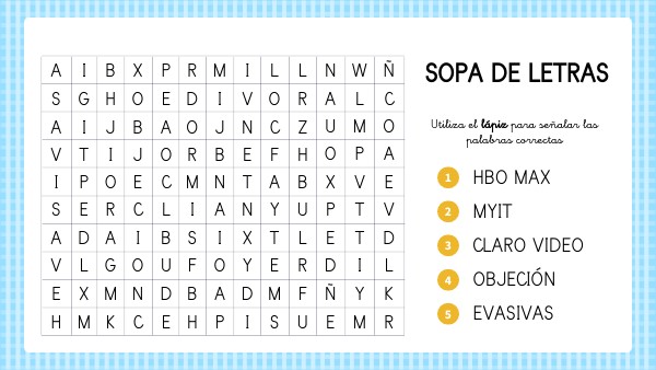 SOPA DE LETRAS SWAT | Genially