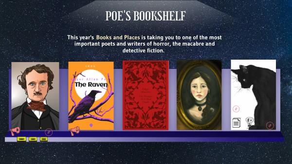 Books and Places - Poe's Bookshelf | Genially
