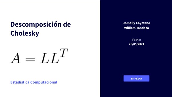 Cholesky | Cayetano - Tandazo