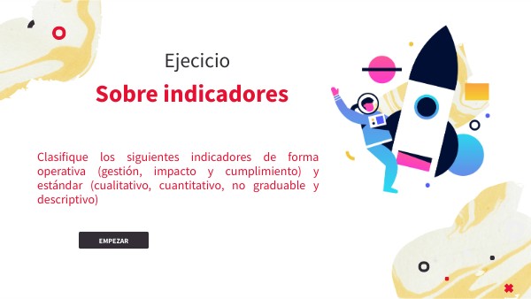 Ejercicio de indicadores | Genially