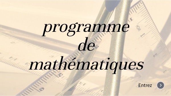 programme MATHS rentrée des secondes | Genially
