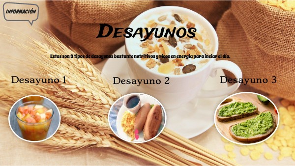 PRESENTACION DE DESAYUNOS | Genially