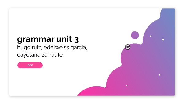 English Unit 3 Genially