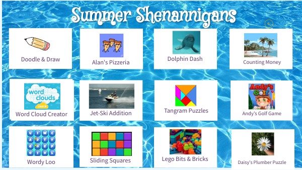 Summer Activity Board | Genially