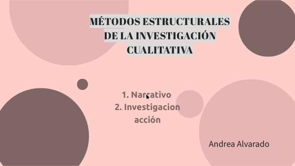 Métodos estructurales Narrativo , Investigación acción | Genially