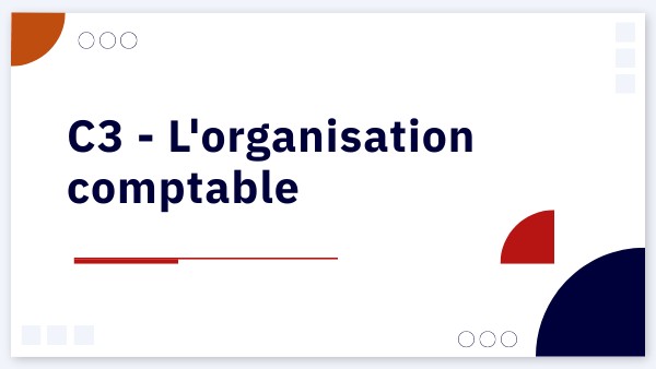 C3 - L'organisation comptable