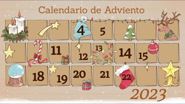 CALENDARIO ADVIENTO NAVIDAD INFANTIL Y PRIMARIA