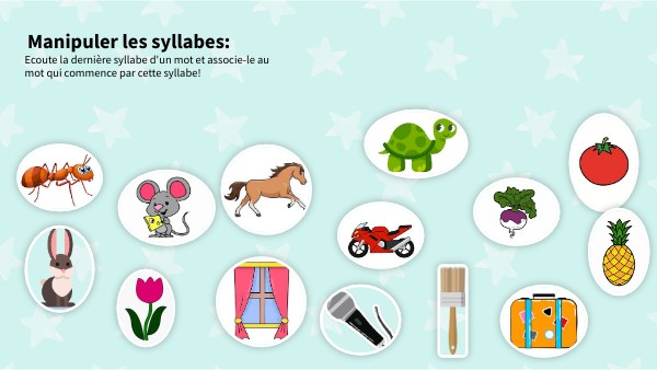 Syllabe finale et attaque identiques | Genially