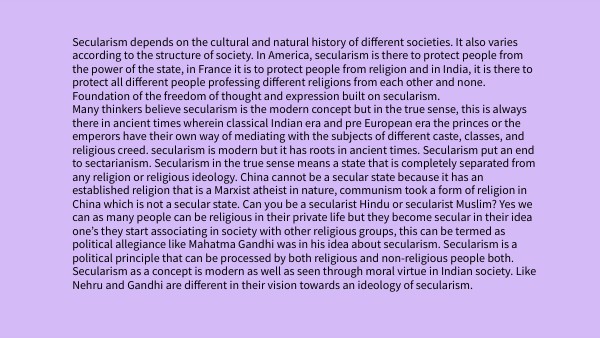 Secularism | Genially