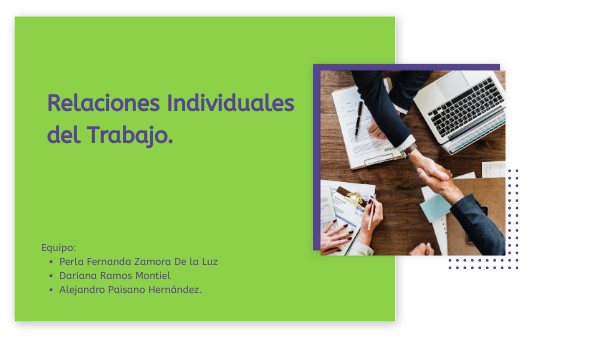 RELACIONES INDIVIDUALES DEL TRABAJO | Genially