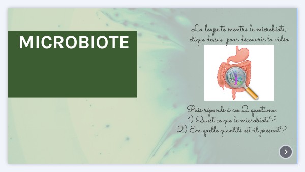 le microbiote seconde