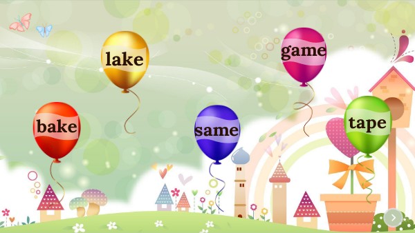 long vowels balloons | Genially