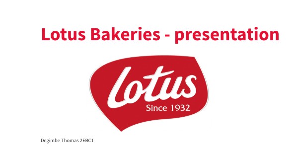 Lotus Bakeries presentation | Genially
