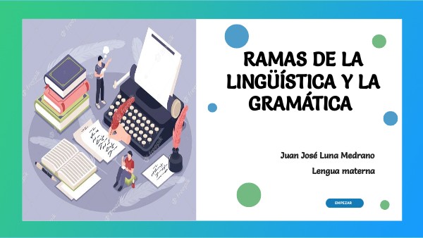 Ramas de la lingüística y la gramática | Genially