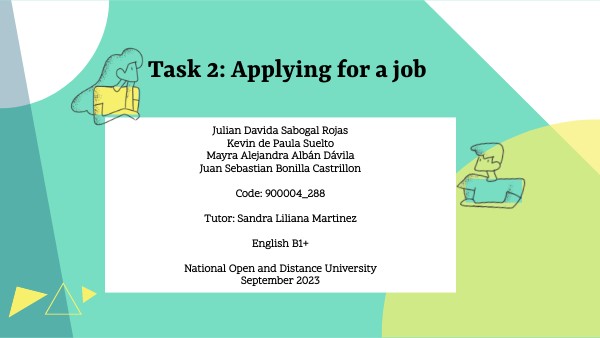 Task 2: Applying for a job | Genially