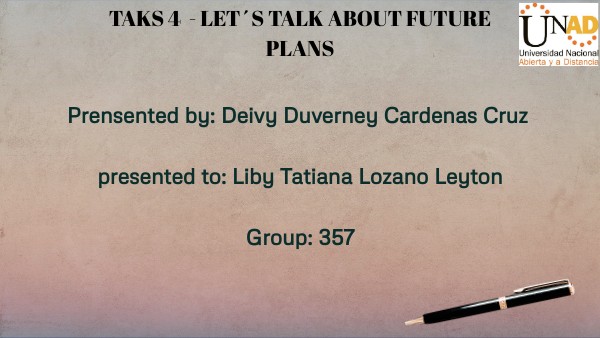 Task 4 - let´s talk about future plans | Genially