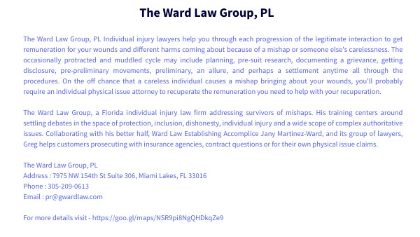 The Ward Law Group, PL