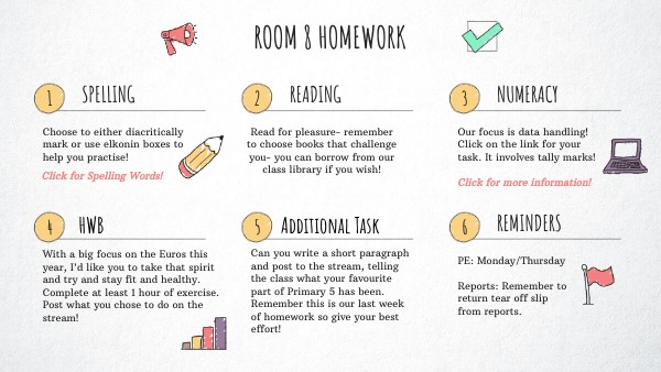 Room 8 Homework