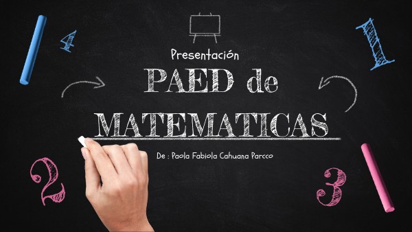 PAED DE MATEMATICAS | Genially