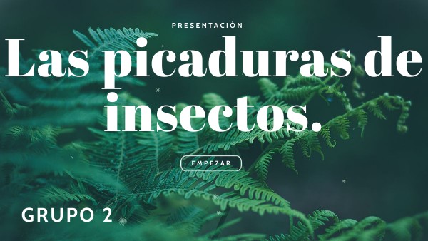 PRESENTACIÓN PICADURAS DE INSECTOS | Genially