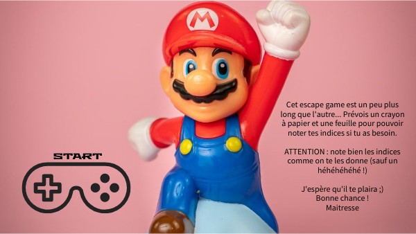 Escape Game _ Mario est confiné | Genially