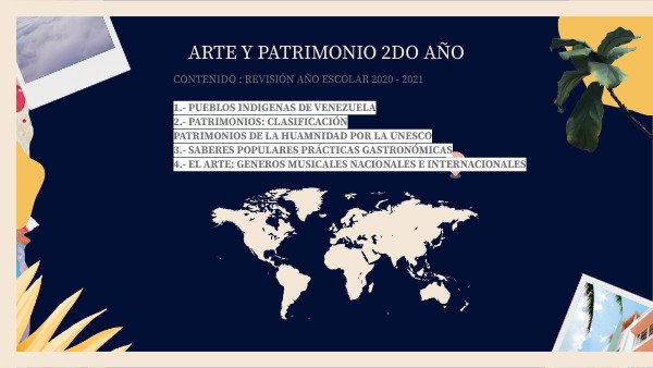 ARTE Y PATRIMONIO 2DO AÑO