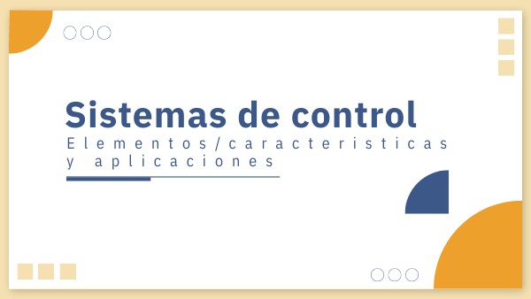 Elementos sistema de control