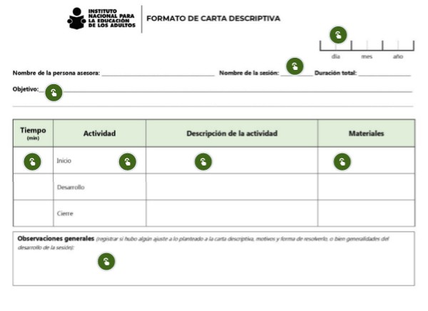 formato carta descriptiva | Genially