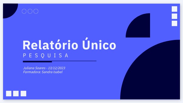 Relatório Único | Genially